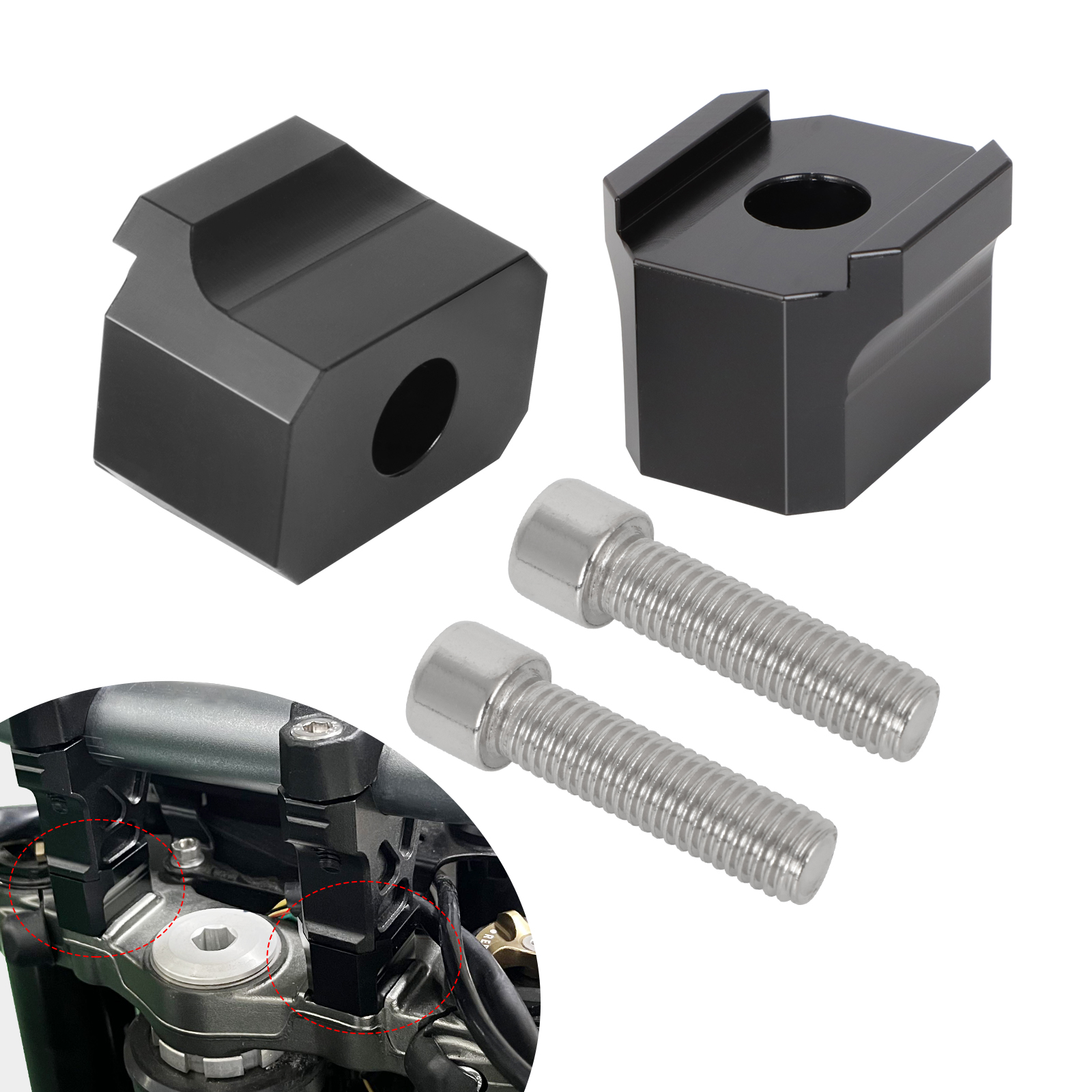 1 Set Bar Risers 20/30mm Handlebar Riser Motorcycl... – Grandado