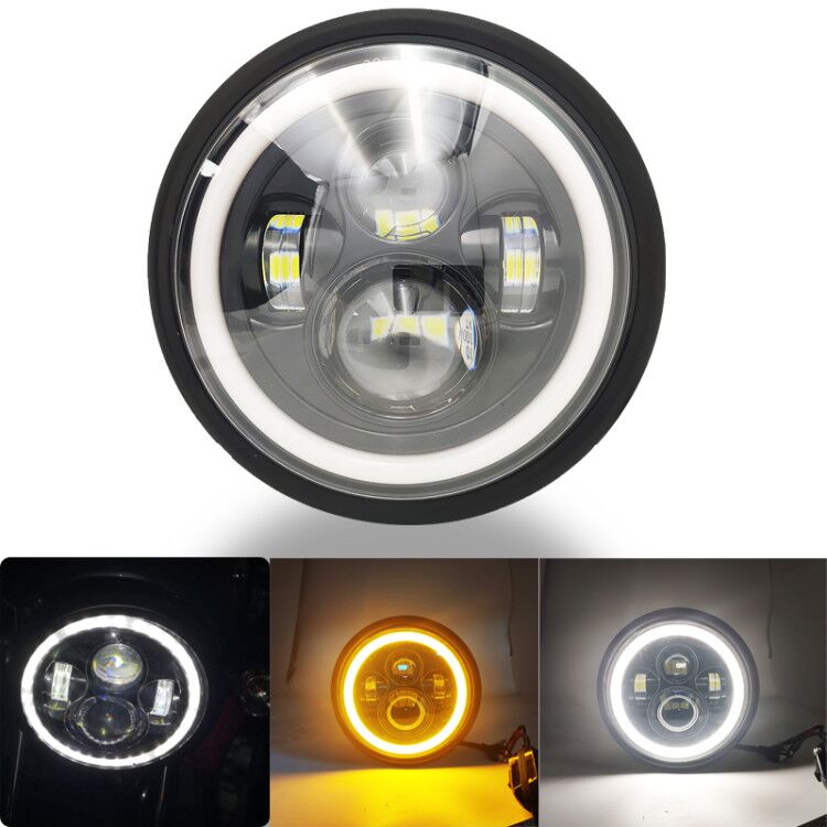 Universal- 7 zoll Cafe Rennfahrer Runde Motorrad L... – Grandado