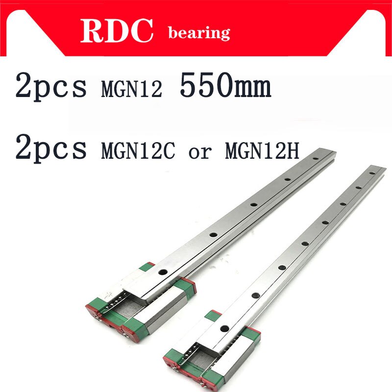 1 2 3pcs 12mm Linear Guide MGN12 L= 550mm linear r... – Vicedeal