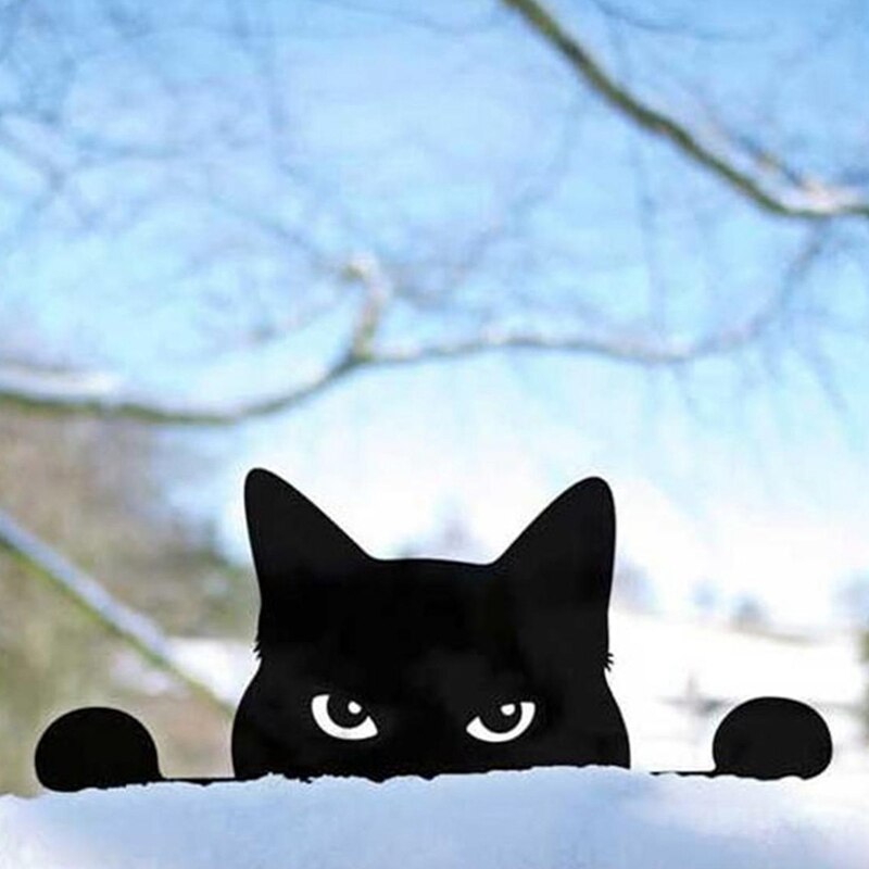 Animals Cat Fence Peeker Post Hangers Sculpture Ga... – Grandado