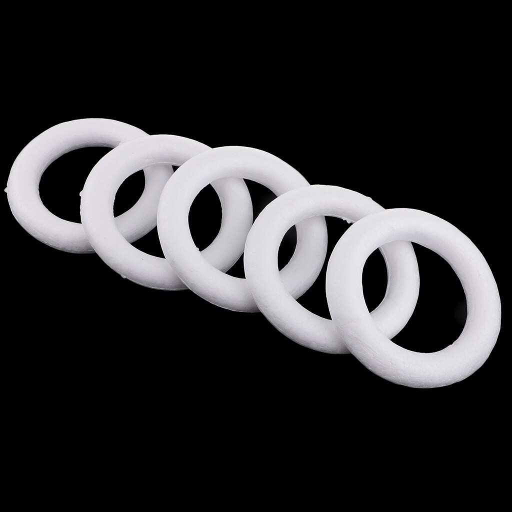 5 Piece 11cm Blank White Round Circle Shape Polyst... – Grandado