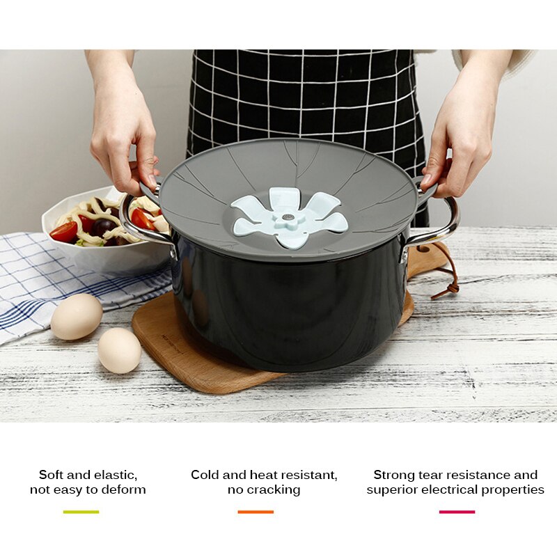 Silicone Pot Lid Anti-Spill Stopper Pan Cover Flow... – Vicedeal