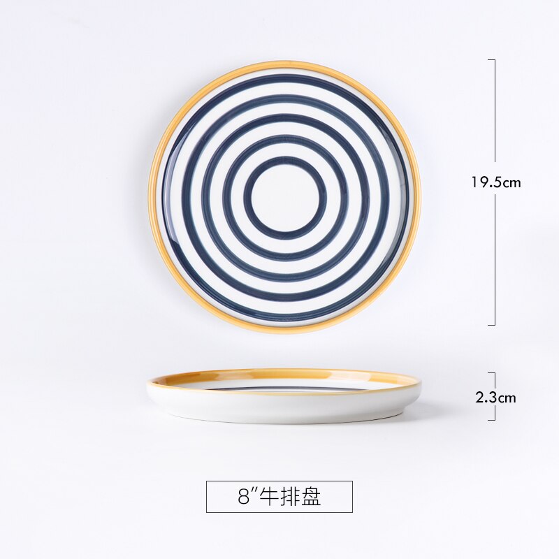Serving Plate Dinner dish Underglaze Color Tablewa... – Vicedeal