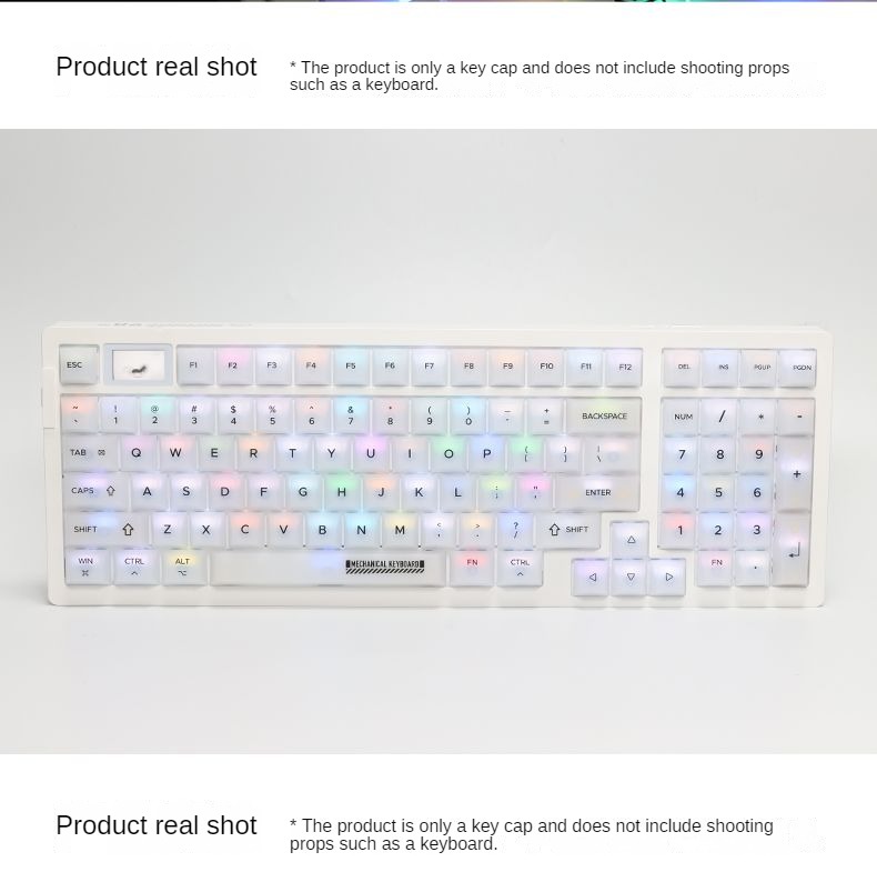 122 Key Keycap Full Set Milky White Mist Penetrati... – Grandado