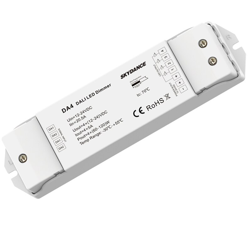 DALI led Dimmer DA4 DC 12V 24V 20A 240W 480W Dimmi... – Vicedeal