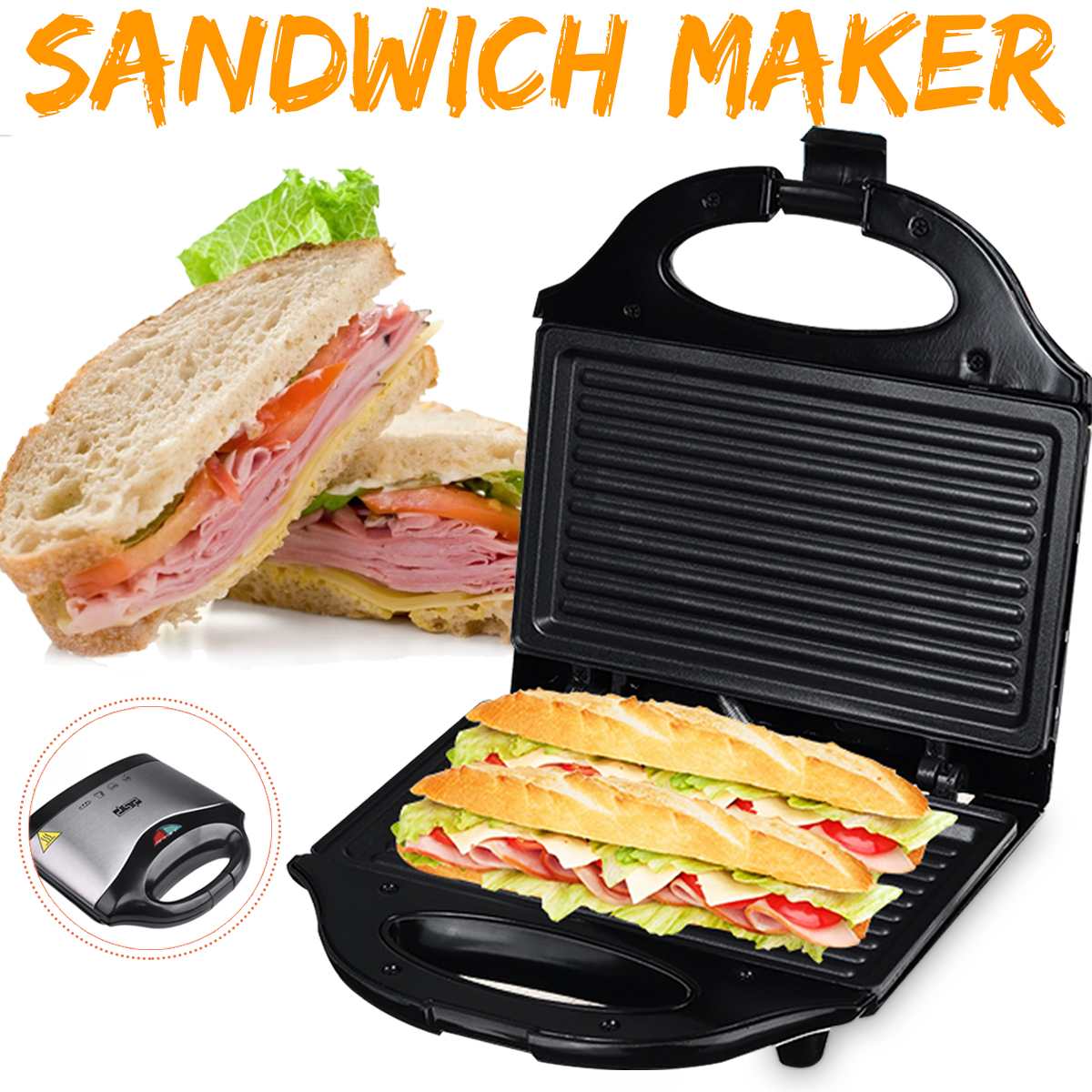 Elektrische Mini Sandwich Hersteller Grill Panini ... – Grandado