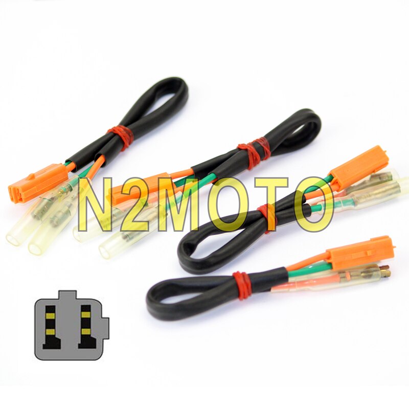Motorcycle 4pcs Turn Signals Wire Plug Adapters OE... – Vicedeal