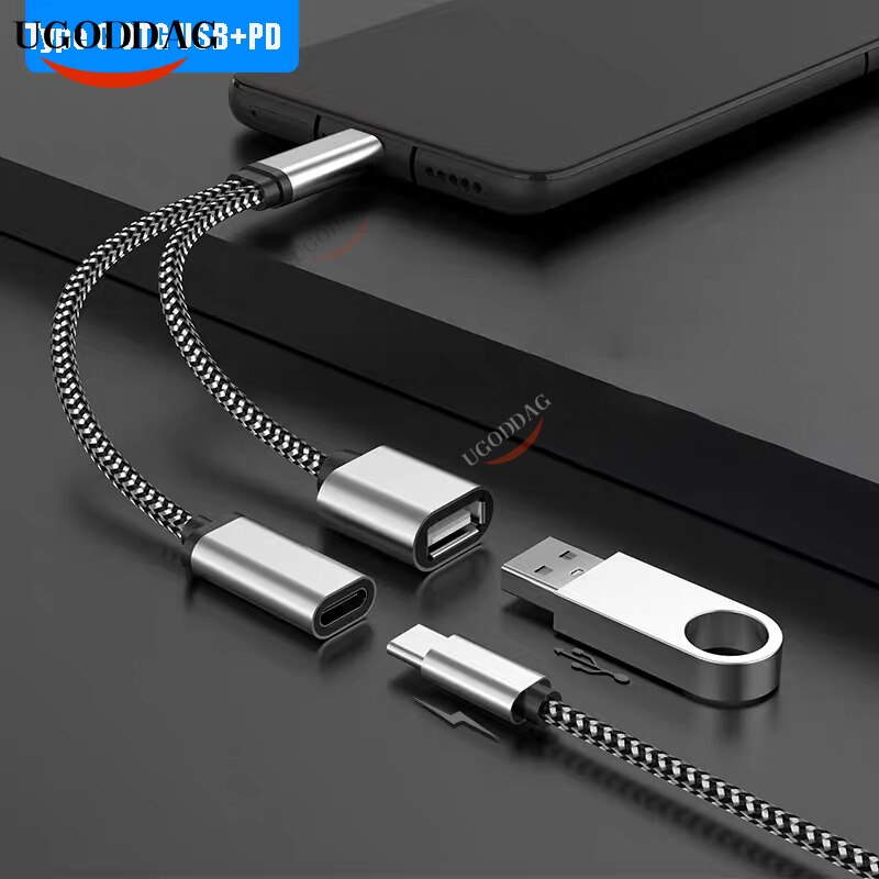 Otg Type C Kabel Telefoon Adapters USB2.0 Naar Usb... – Grandado