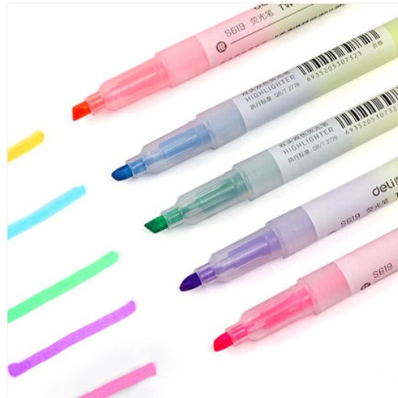 5 color highlighter pen candy color office fluores... – Grandado