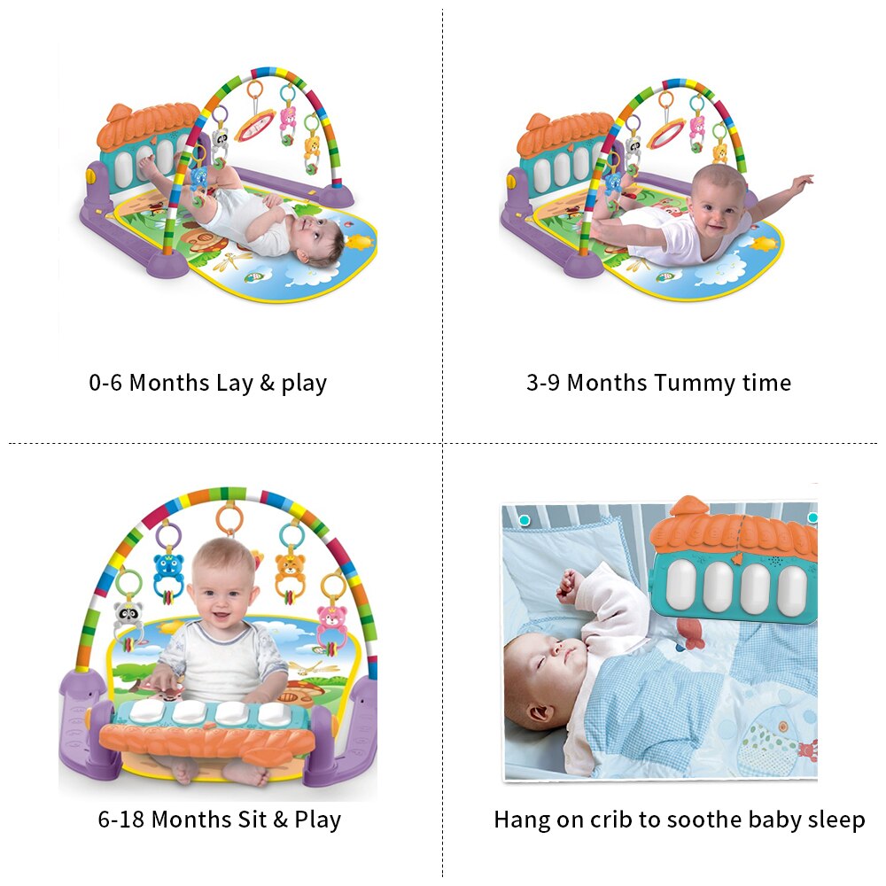 Baby Activity Gym Kick and Play Piano Mat Center W... – Grandado