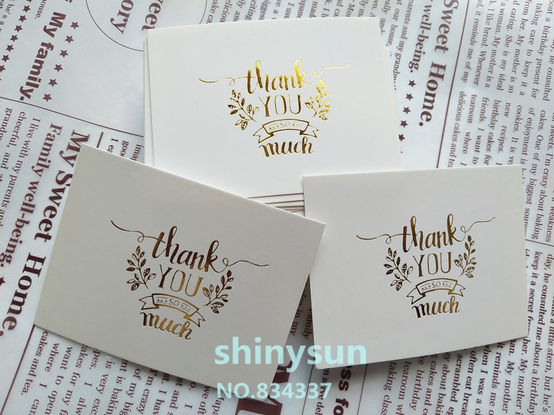 50pcs/lot White paper card "thank you"Small card d... – Grandado