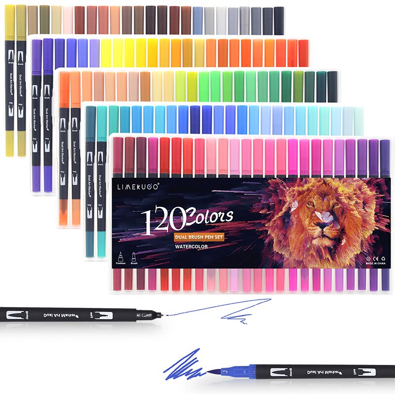 24/60/100/132 Colors Brush Pen Watercolor Pens Fin... – Grandado