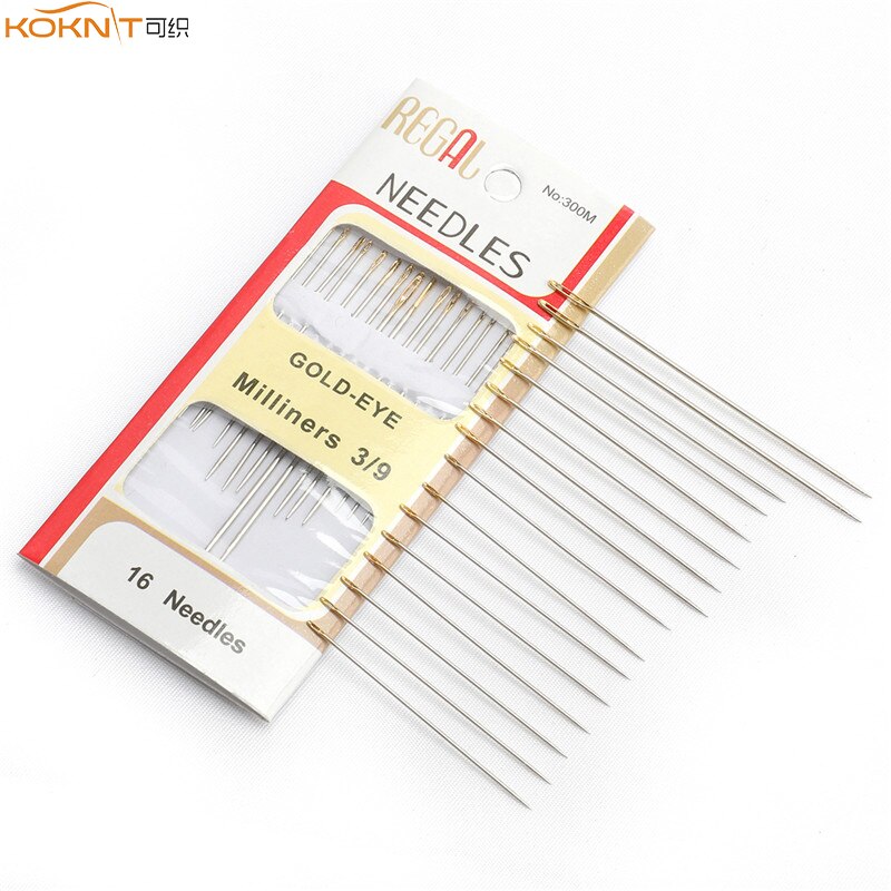 KOKNIT 16pcs Hand Sewing Needles Mix Size Gold Eye... – Grandado
