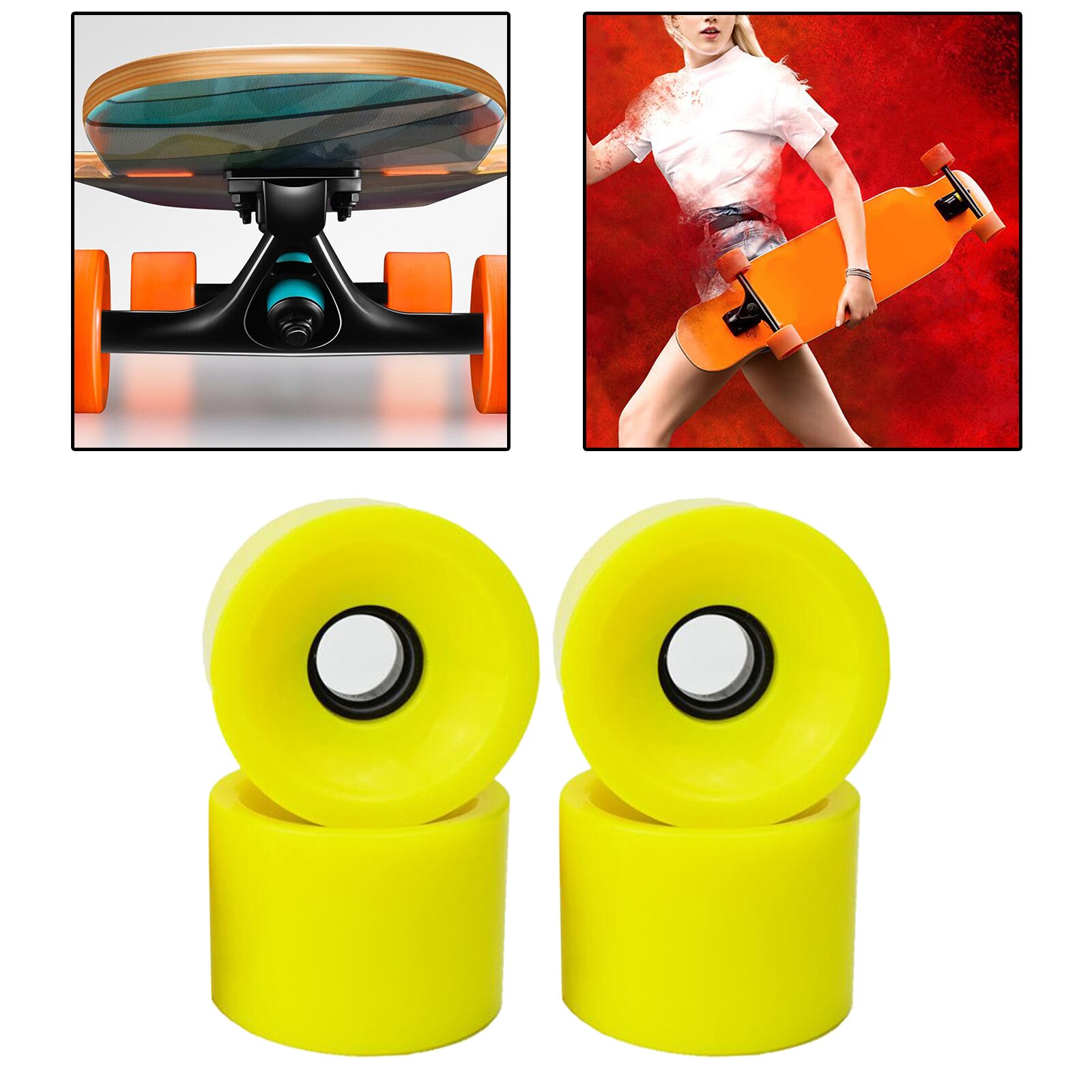 4x Longboard Wheels Set Replacement 70x51mm Skate ... – Grandado