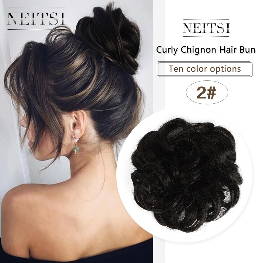 Neitsi Curly Synthetic Hair Bun Chignon With Rubbe... – Grandado