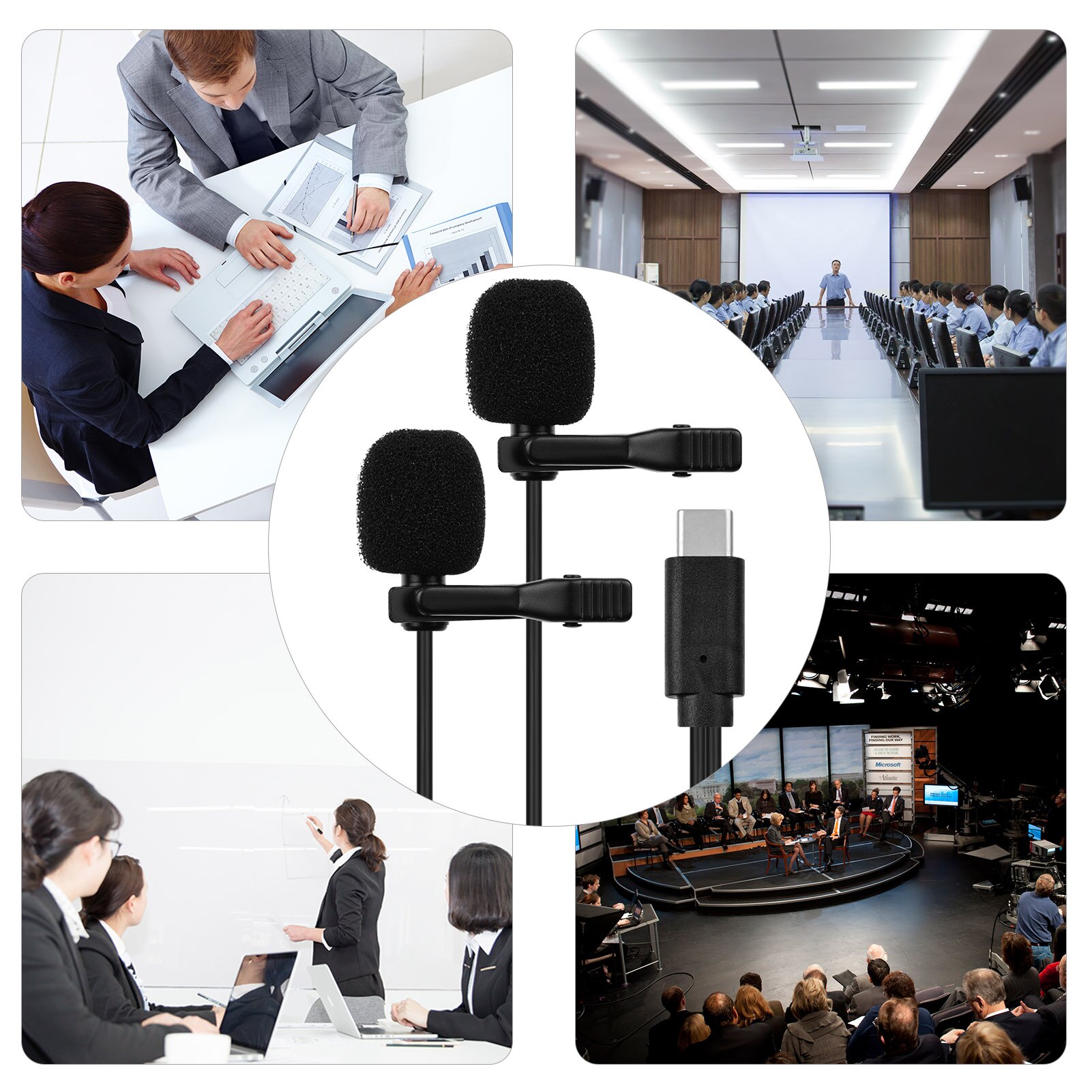 Lavalier Lapel Microphone Clipon Omnidirectional M... – Grandado