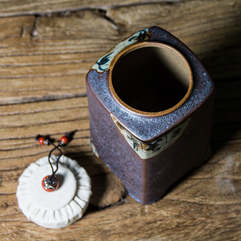 Antique Pottery Tea Box Organizer Teaware Tea Cont... – Vicedeal