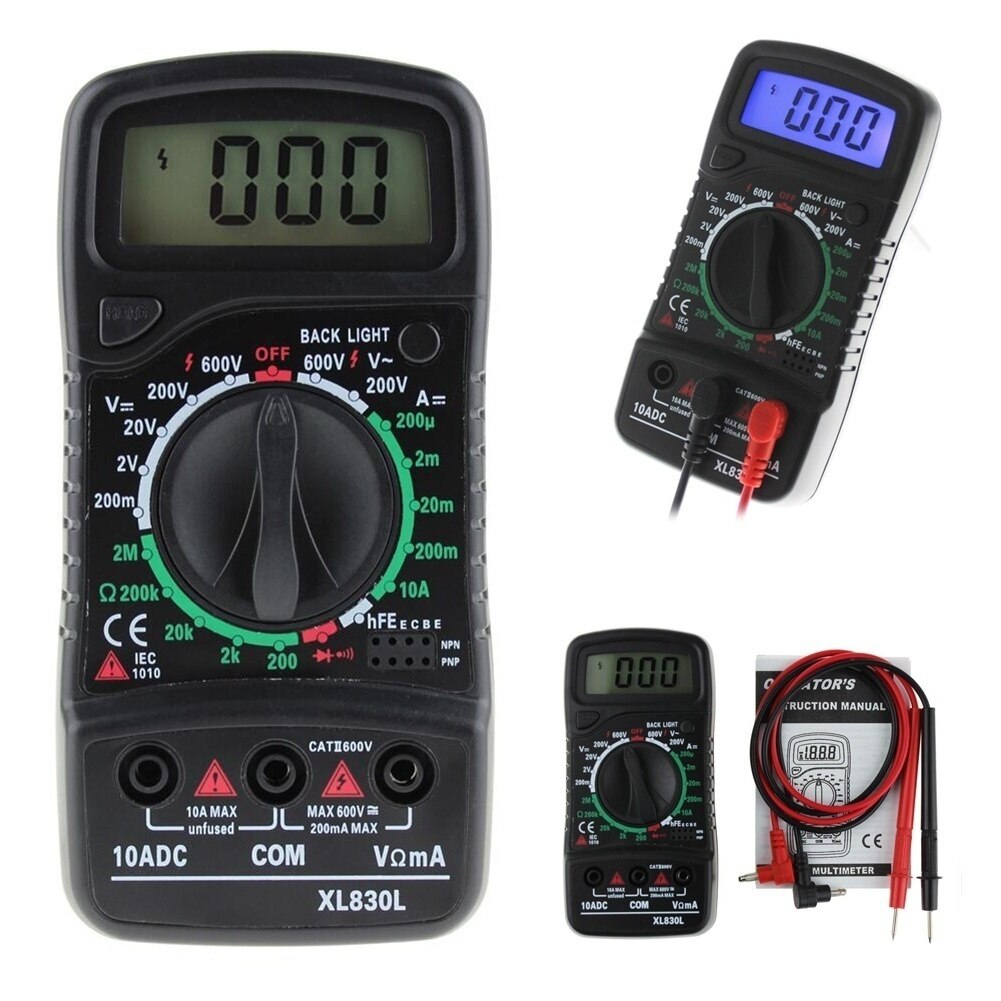 XL830L High Safety AC/DC Multimeter LCD Digital Vo... – Grandado