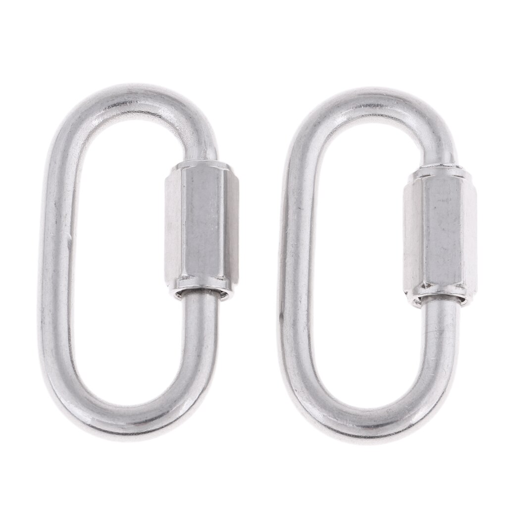 Pack 2 Premium Stainless Steel Quick Link Clip Hoo... – Grandado
