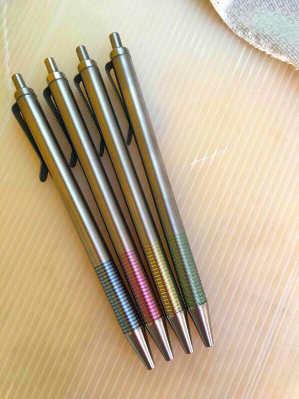 1 Piece Titanium Alloy Ballpoint Pen Press Pen Cli... – Grandado