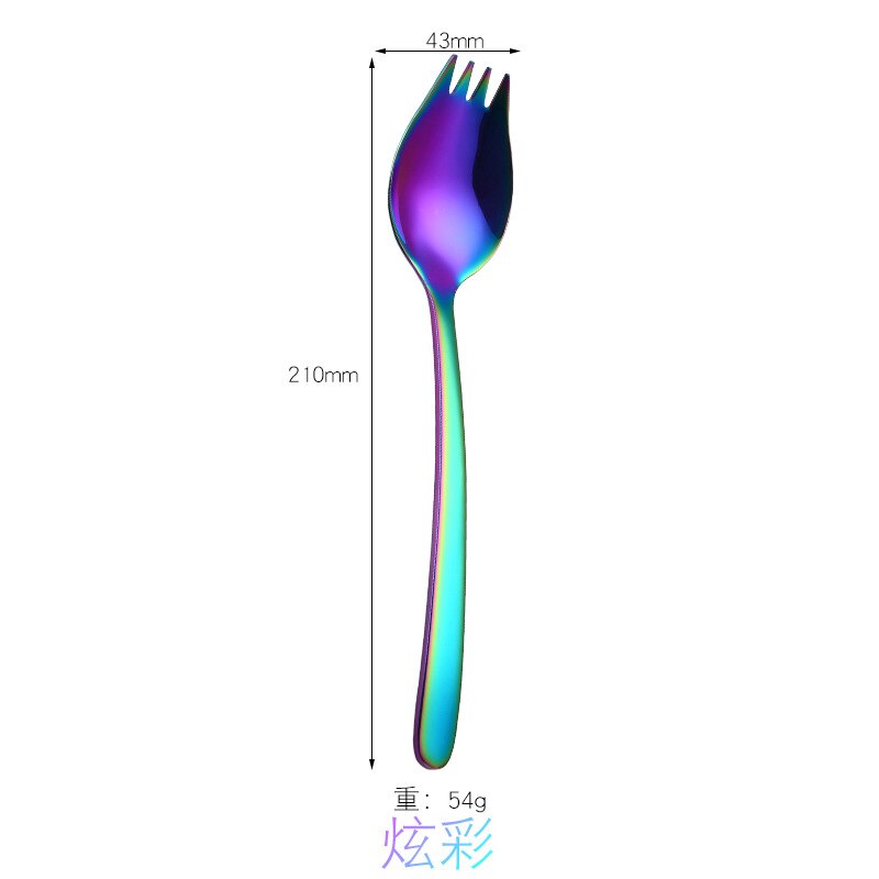 Colorful stainless steel salad spoon fork, buffet ... – Grandado