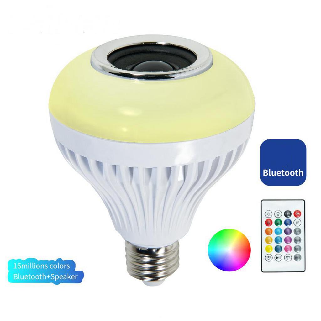 Smart Light Bulb Speaker Bluetooth RGB White Color... – Grandado