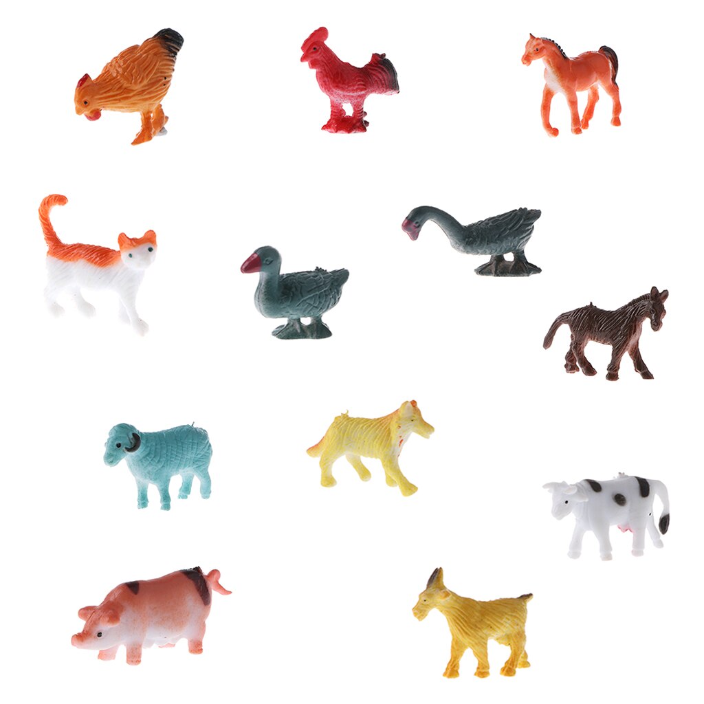 24x Mini Animal Model Figures Science Toys Bag Fil... – Vicedeal