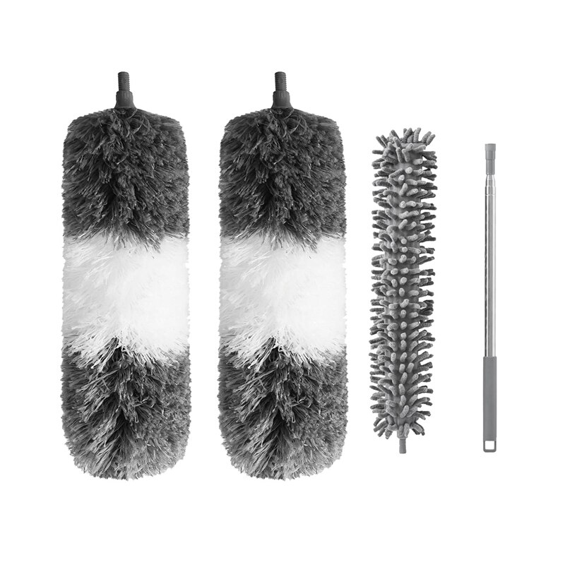 2 Microfiber Stofdoek 1 Chenille Duster (Met 1 Ext... – Grandado