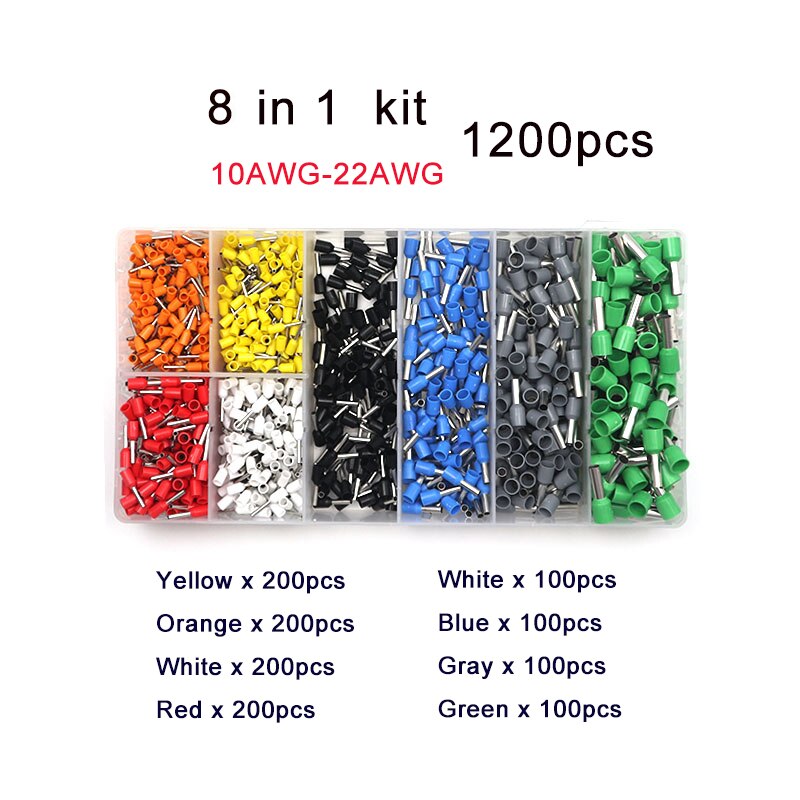 1200pcs Crimping terminator Insulated Connector ki... – Grandado