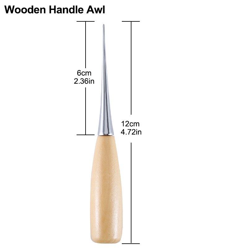 Wooden Handle Awls DIY Leather Sewing Awl Shoes Re... – Vicedeal
