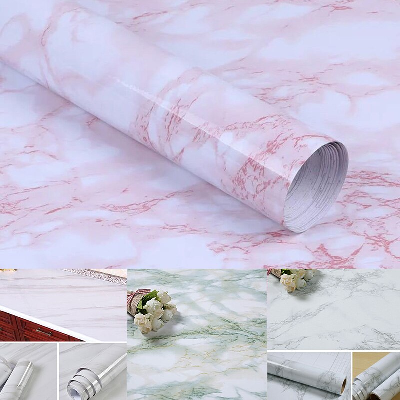 3M /5M Marble PVC Self adhesive Wallpaper Windowsi... – Vicedeal