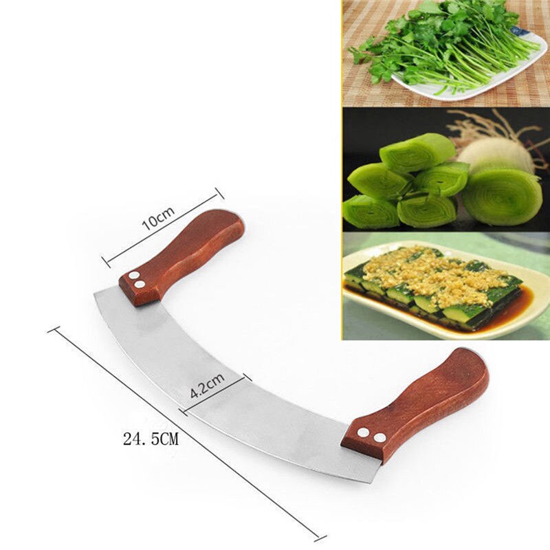 Vegetable Pizza Herb Mezzaluna Cutter Slicer Chopp... – Grandado