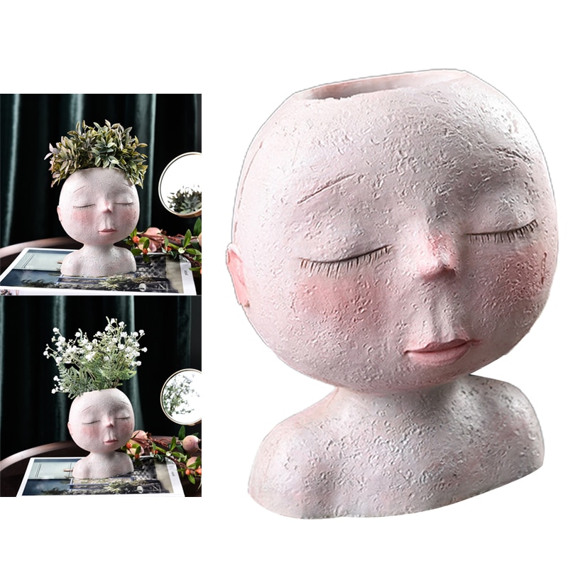 Resin Artistic Portrait Sculpture Flower Pot Nordi... – Vicedeal