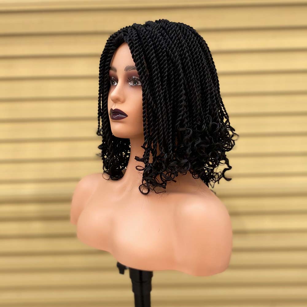 Ombre Red Box Braided Wigs For Black Women Heat Re... – Grandado