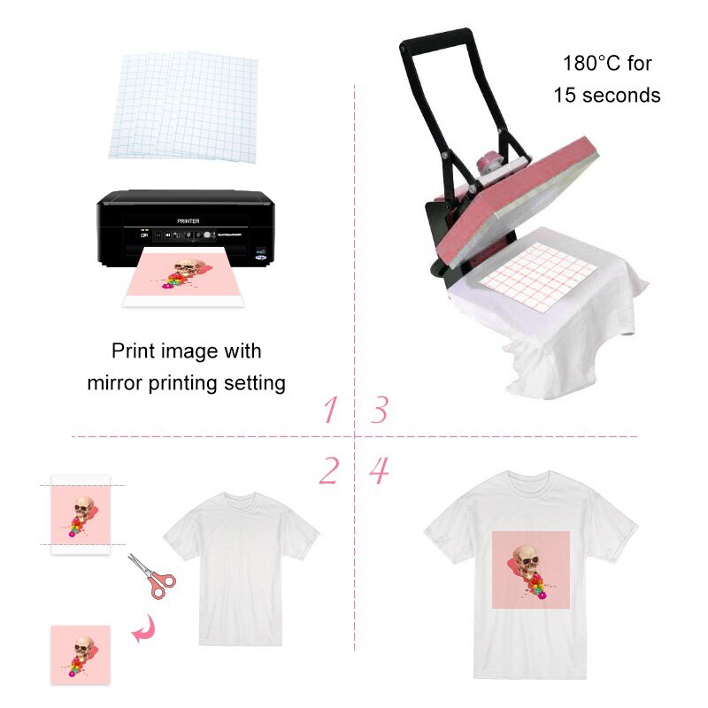 10pcs Iron-On Printable Heat Transfer Paper For Da... – Grandado