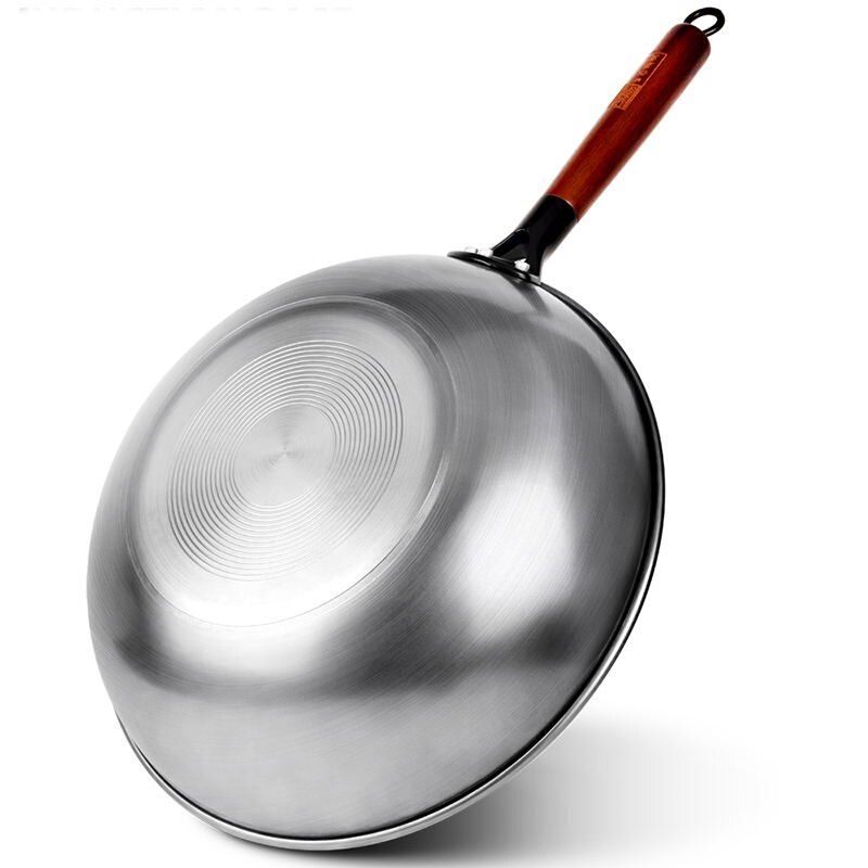 34cm Chinese Wok Uncoated non-stick Wok Steak and ... – Vicedeal