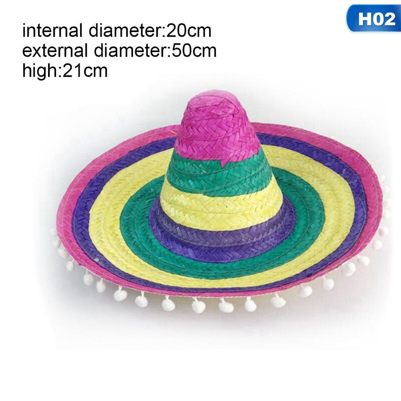 Natural Men Straw Mexican Sombrero Hat Women Color... – Grandado