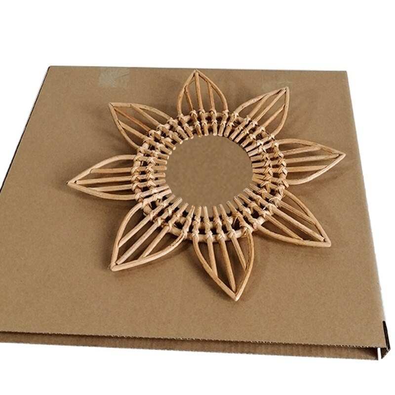 Rattan Frame Hanging Wall Mirror Frame Photo Wall ... – Grandado