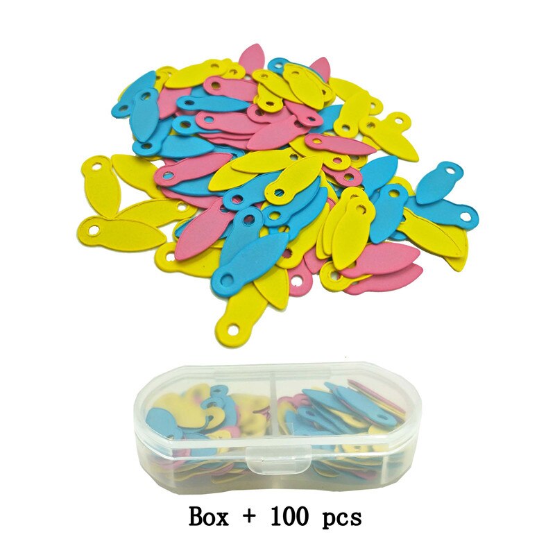 100Pcs + Box 6 Kleuren Brads Voor Roterende Sloten... – Vicedeal