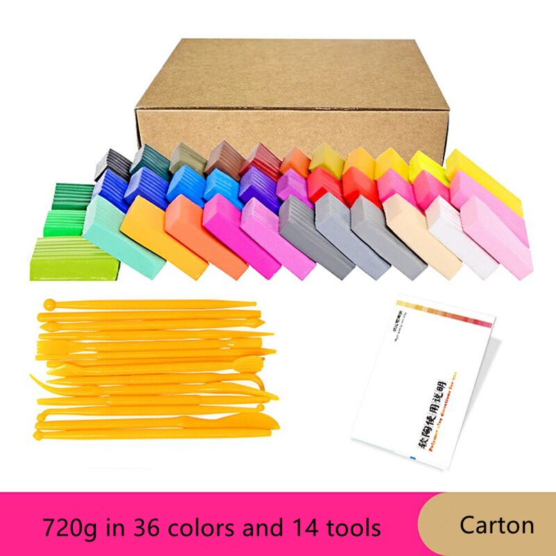 50 Color Light Soft Clay DIY Toys Children Educati... – Grandado