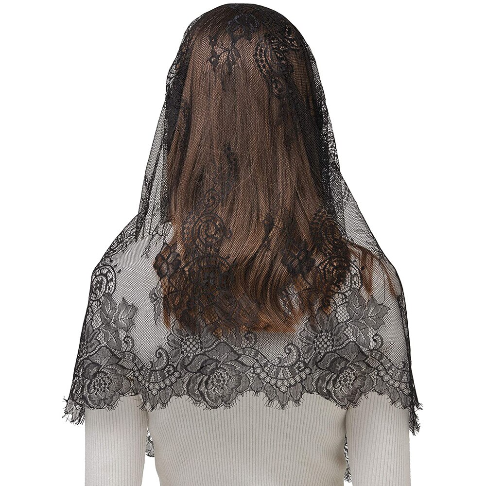 Women Vintage Infinity Scarf Lady Mantilla Lace Ca... – Vicedeal