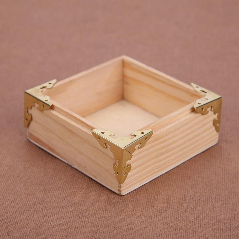 12pcs Antique Jewelry Corner Protector Wooden Box ... – Grandado