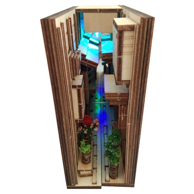 Wooden Book Nook Inserts Art Bookends DIY Bookshel... – Grandado