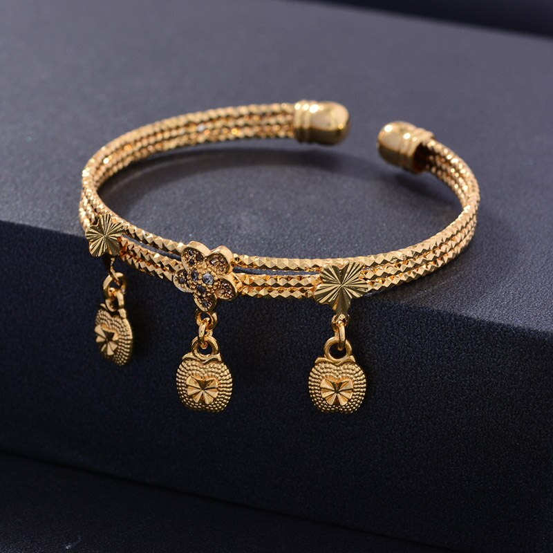 4pcs/lot Gold Color Bangle for Girls/Baby/Kids Cha... – Grandado