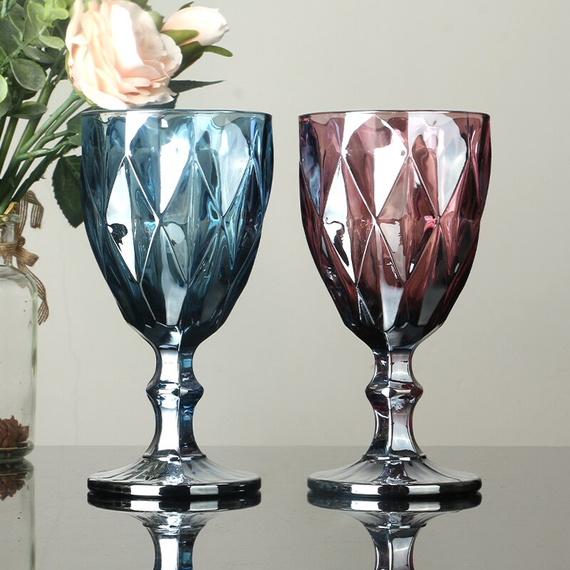 European-Style Colorful Red Wine Glass Goblet Reli... – Vicedeal