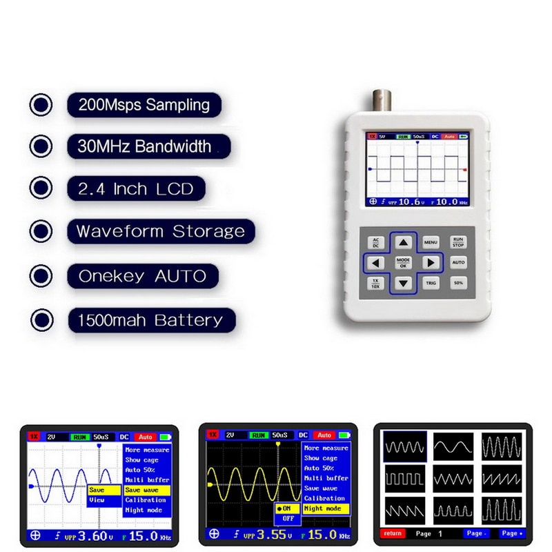 30MHz AC/DC Digital Oscilloscope Mini Handheld Osc... – Vicedeal