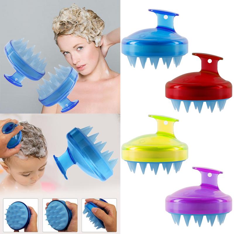 4 color Silicone Scalp Shampoo Massage Brush Hair ... – Grandado