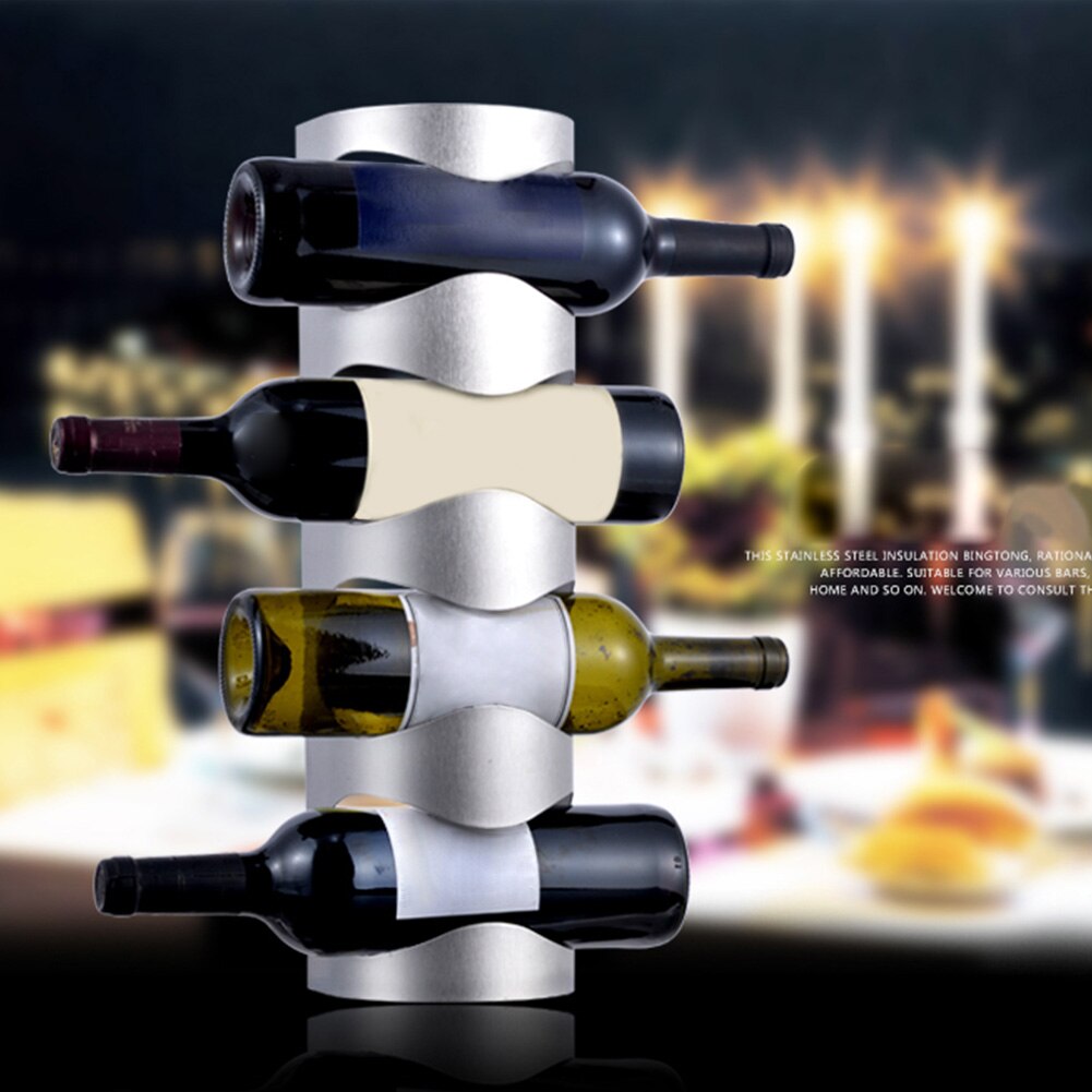 4 Bottles Stand Rack Bar Grape Wine Bottle Holders... – Grandado