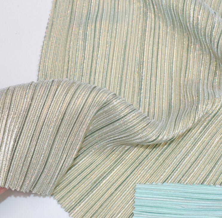 shimmer crushed satin shiny fabric pleated materia... – Vicedeal