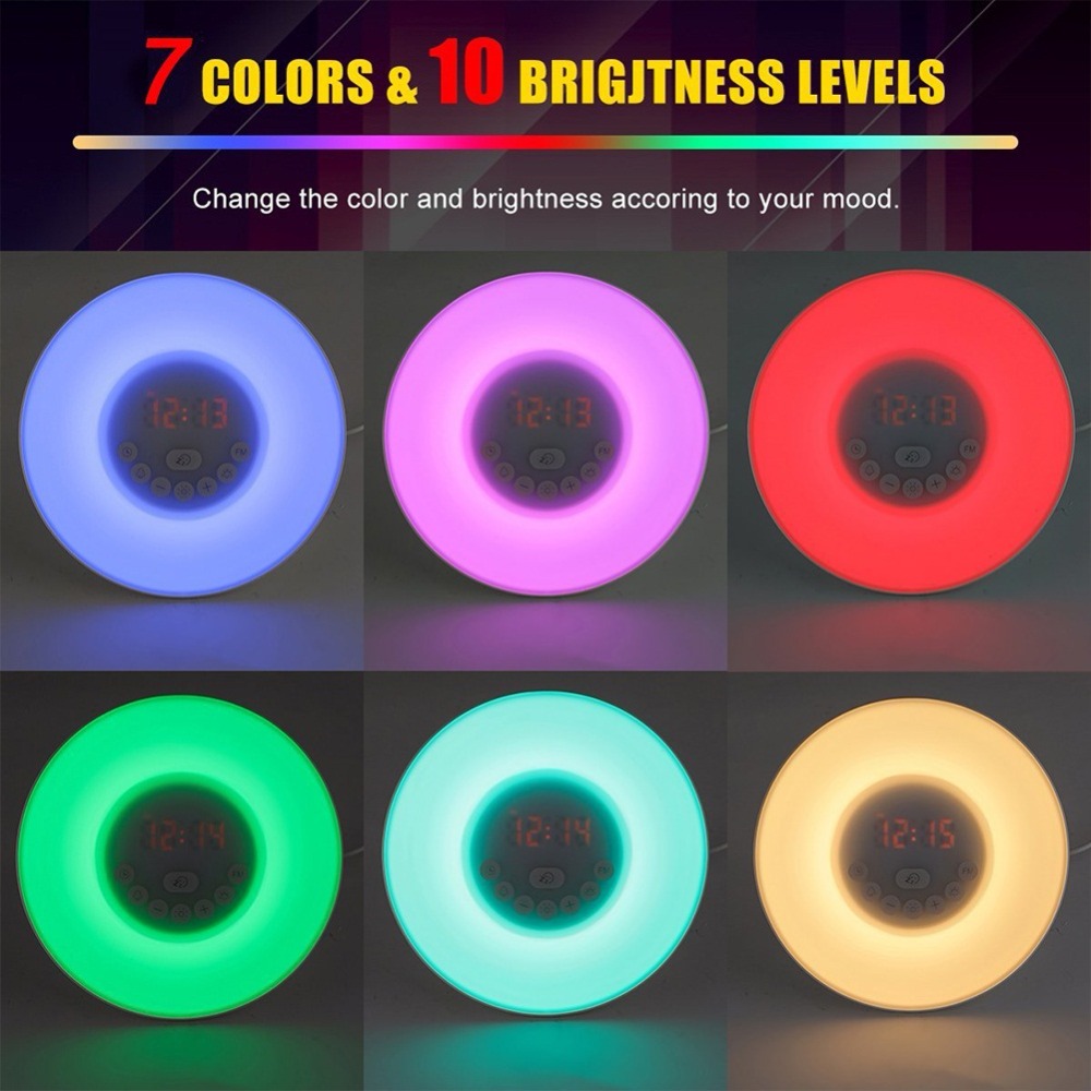 Sunrise Alarm Clock Wake Up Colorful Light Simulat... – Grandado